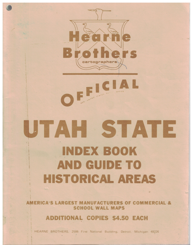 Official Utah State Index Book and Guide to Historical Areas – Eborn Books