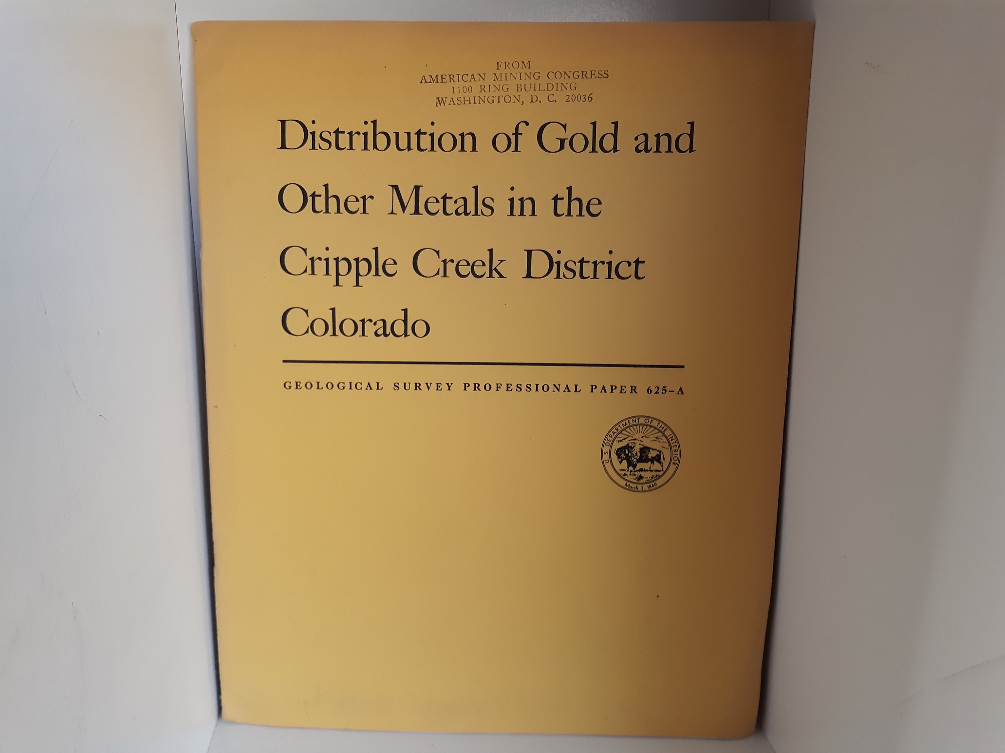 Distribution of Gold and Other Metals in the Cripple Creek District ...