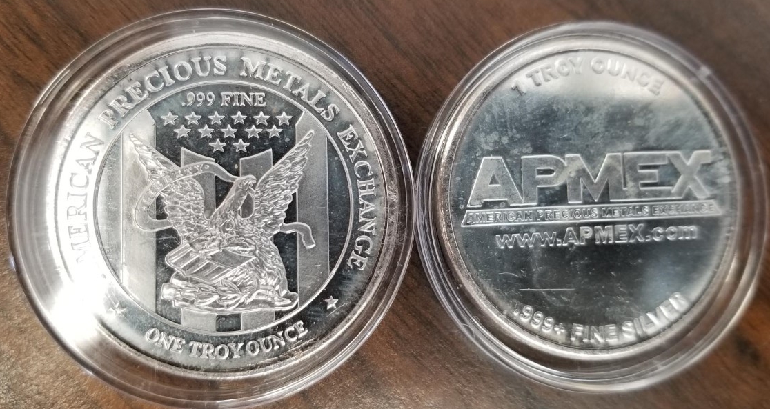 3 Silver Rounds — APMEX — American Precious Metals Exchange — 1 Troy ...