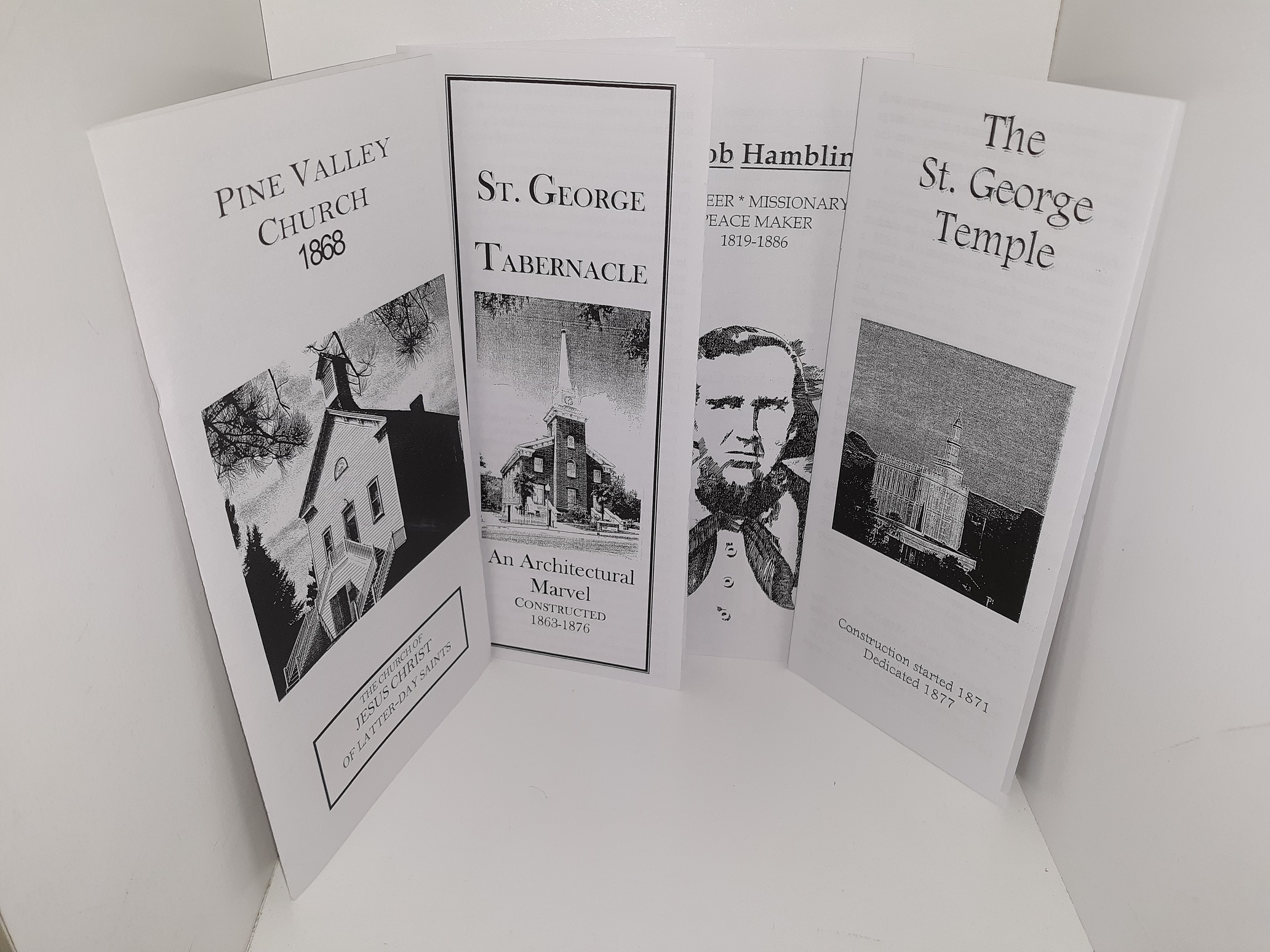 4 LDS Pamphlets: Pine Valley Church 1868 / St. George Tabernacle: An ...