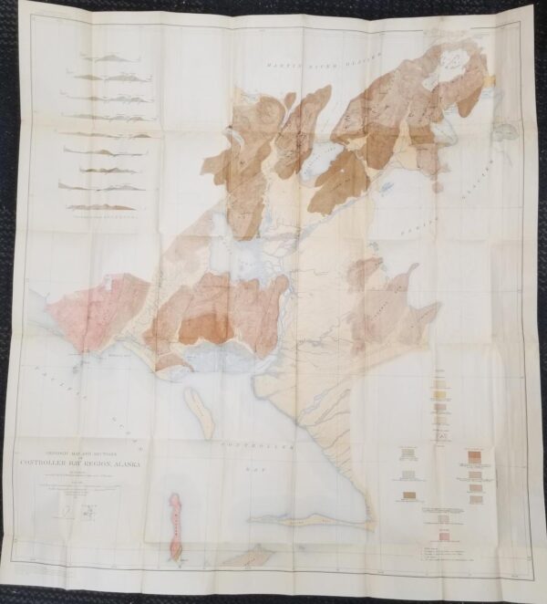 1907 — Large “Geological Map and Sections of Controller Bay Region ...