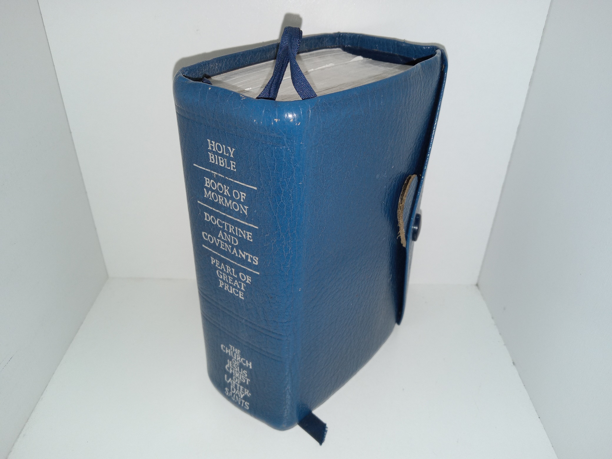 LDS, Blue Leather, Pocket Edition, Quadruple Combination w/ Clasp (1989 ...