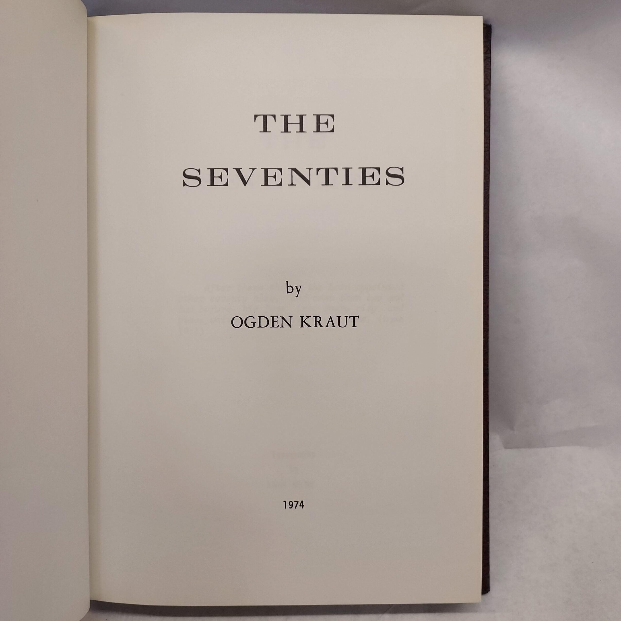 The Seventies-Hardcover-1974 – Eborn Books