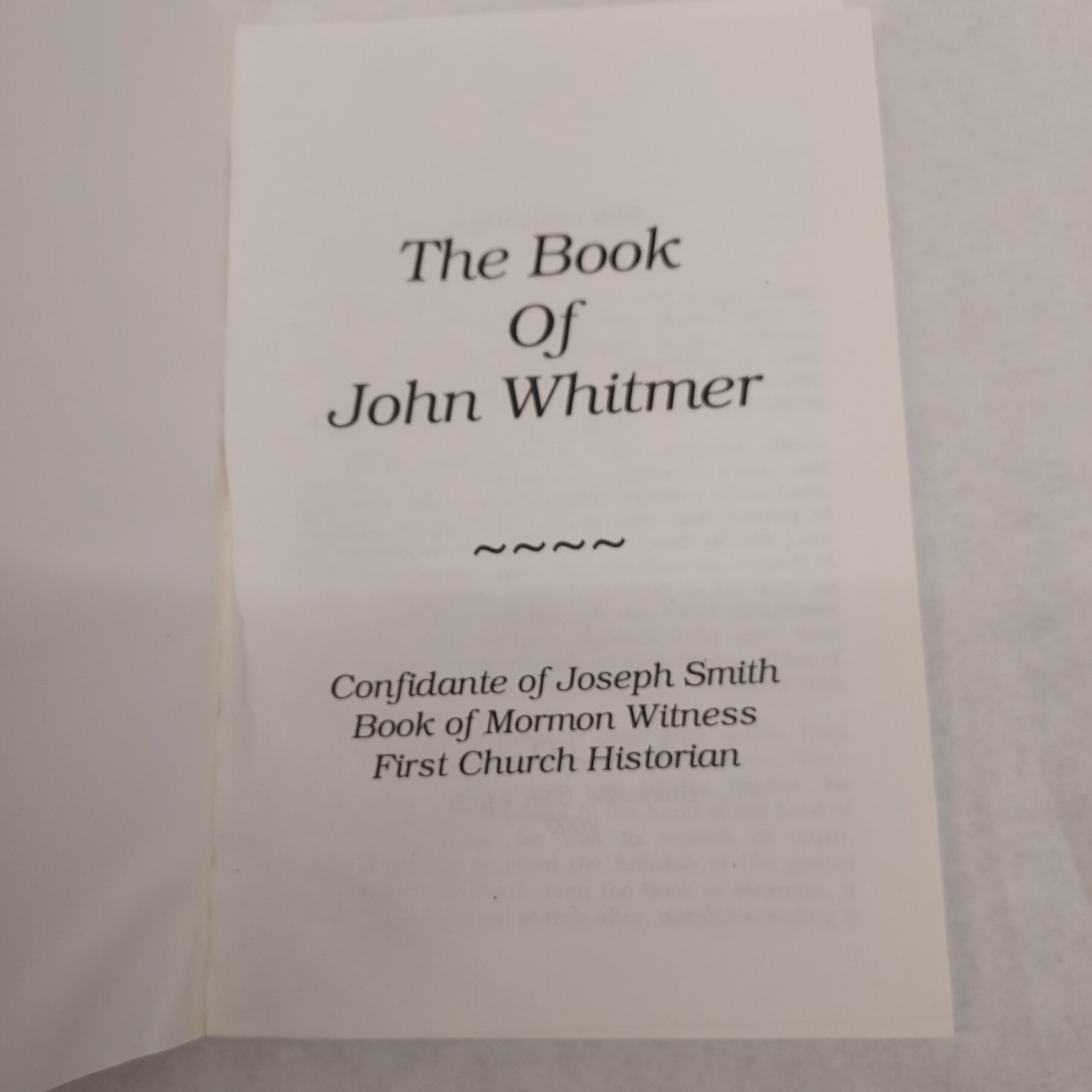 The Book of John Whitmer-Paperback-2000 – Eborn Books