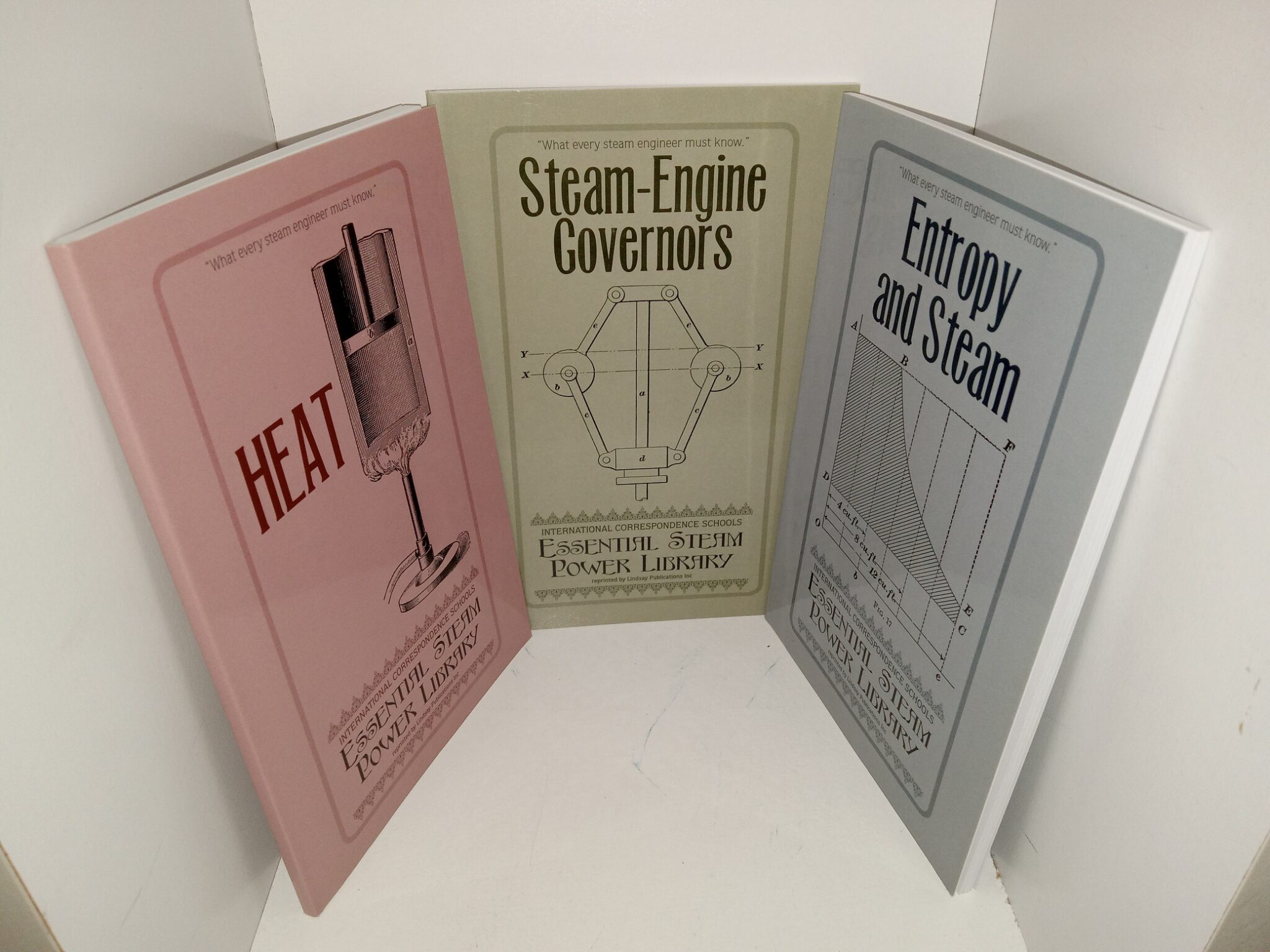 3 Books from the Essential Steam Power Library: Heat / Steam-Engine ...