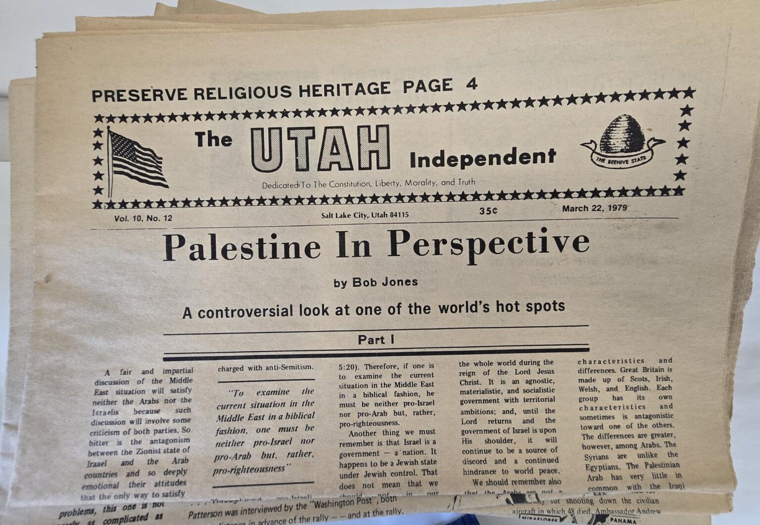 40 Issues of a Newspaper: The Utah Independent — Published in Salt Lake ...