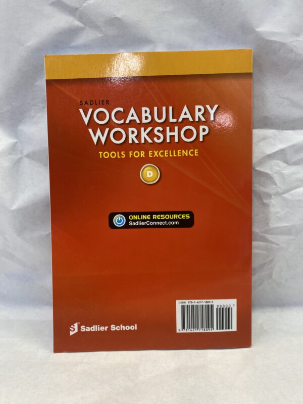 Sadlier Vocabulary Workshop Level D – Jerome Shostak – Paperback – 2022 ...