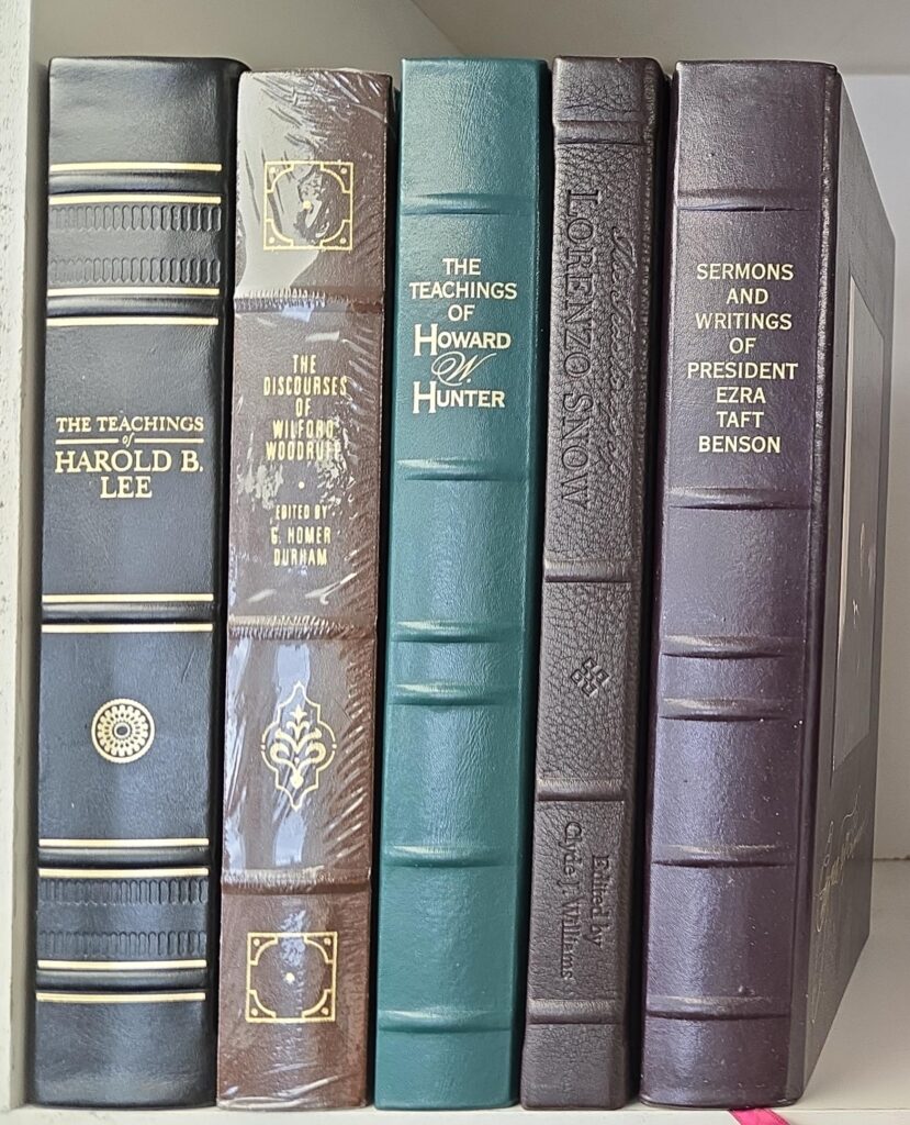 5 LDS Books in Leather — Church Employee Christmas Gift Editions ...